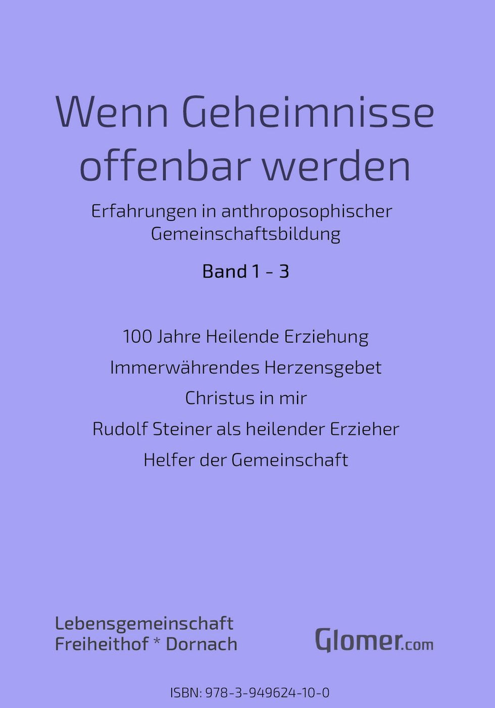 Wenn Geheimnisse offenbar werden - Band 1-3 — Glomer Buchversand