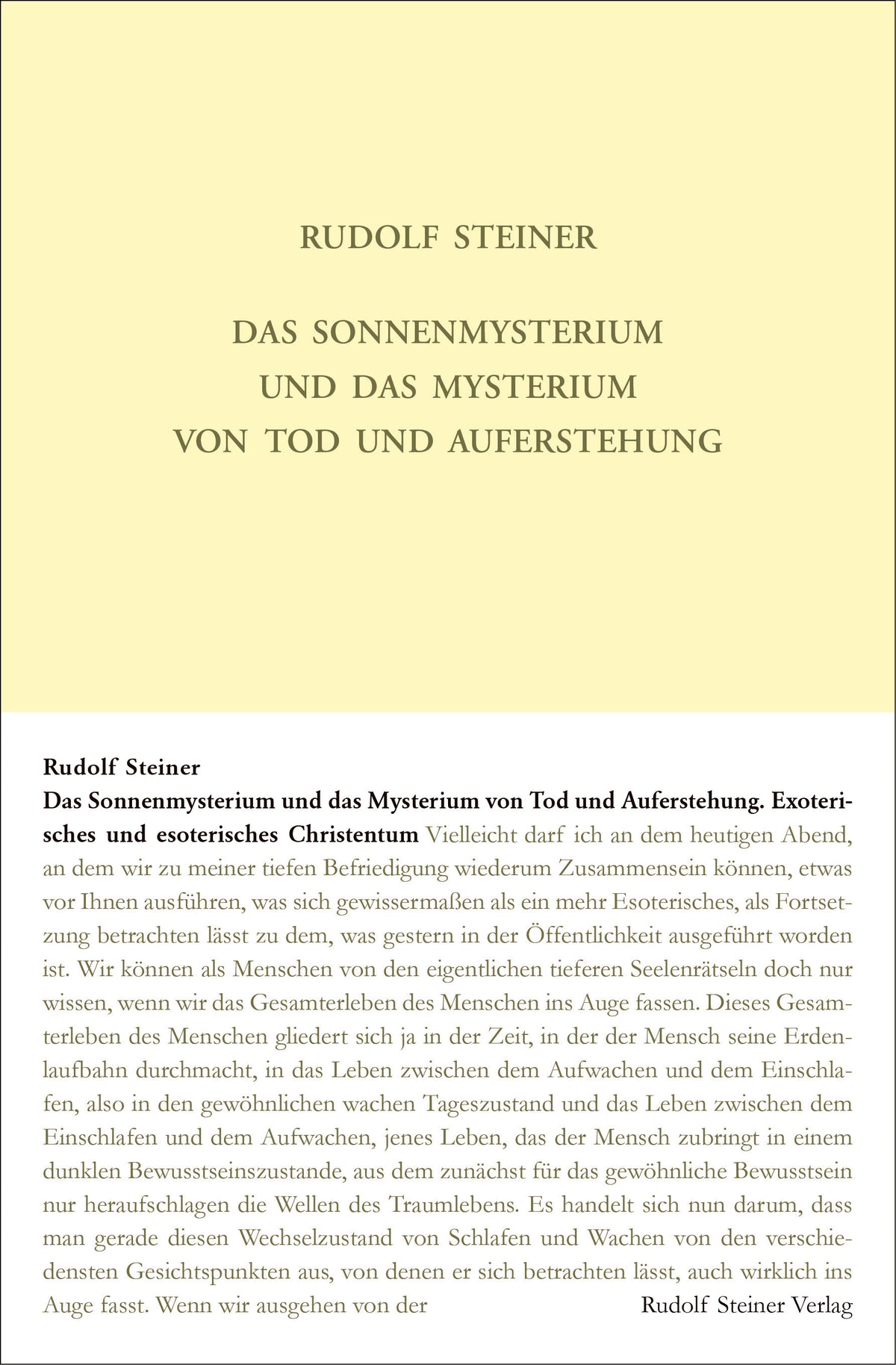 Das Sonnenmysterium und das Mysterium von Tod und Auferstehung — Glomer ...